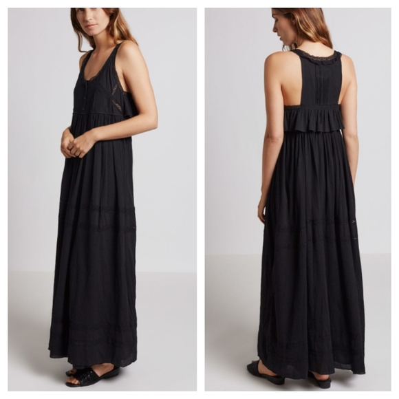 Current/Elliott | Dresses | Currentelliot The Lace Gauze Crinkle Maxi ...